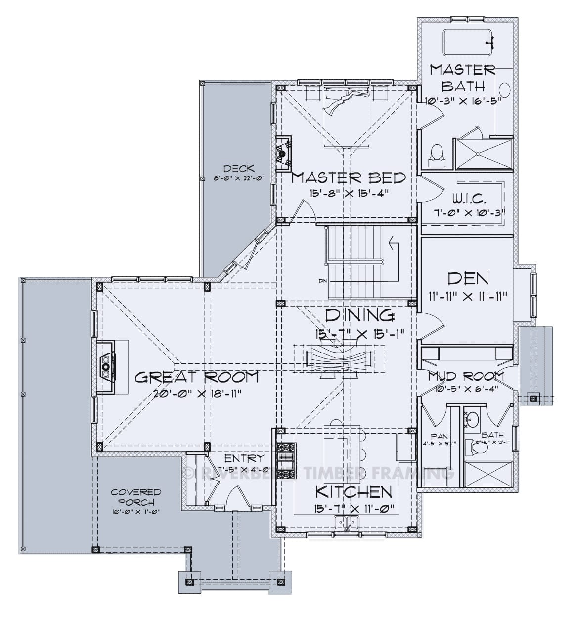 Timber Home Bath Design | Riverbend Timber Framing